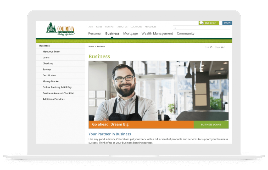 Case Study: Columbia Credit Union | Gravitate